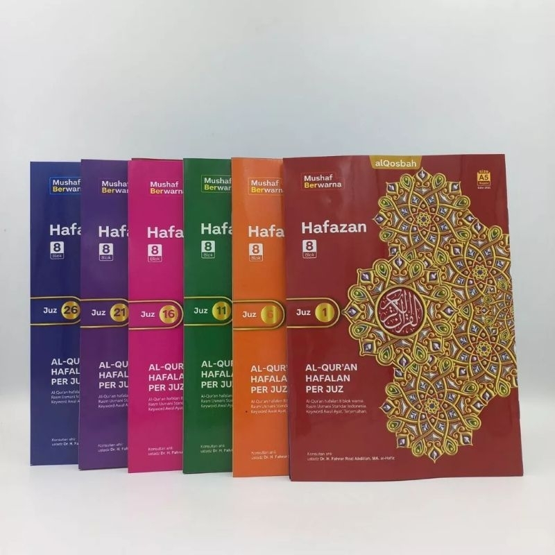 Al Quran Hafalan Terjemah Hafazan 8 Blok Per Juz size A5 - AL QOSBAH ...