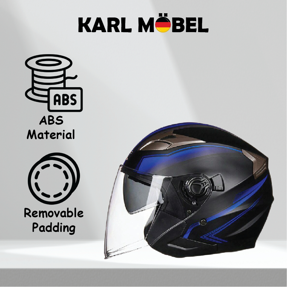 GXT™ Helmet motor Topi keledar GXT motorcycle helmet double visor open ...