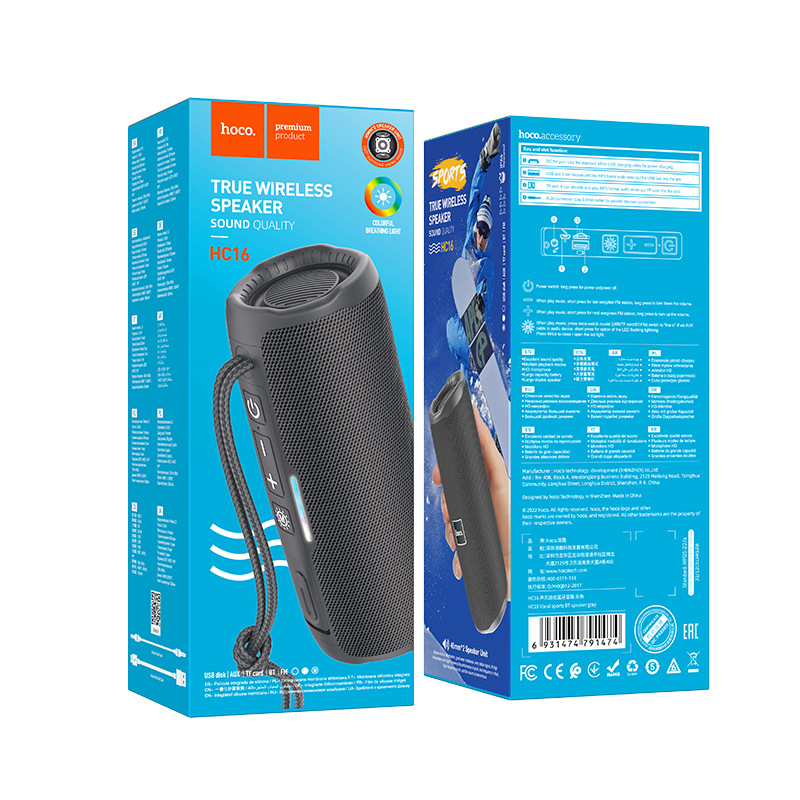Hoco HC16 IPX4 Waterproof Stereo Sound Bluetooth Speaker | Shopee Malaysia