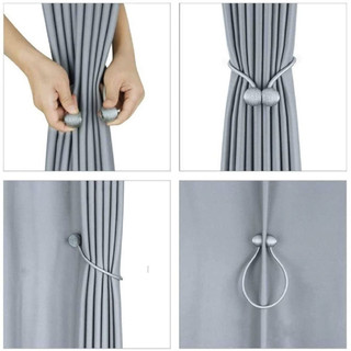 Magnetic Curtain Tiebacks Pearl Ball Design Tieback Rope Holdback ...