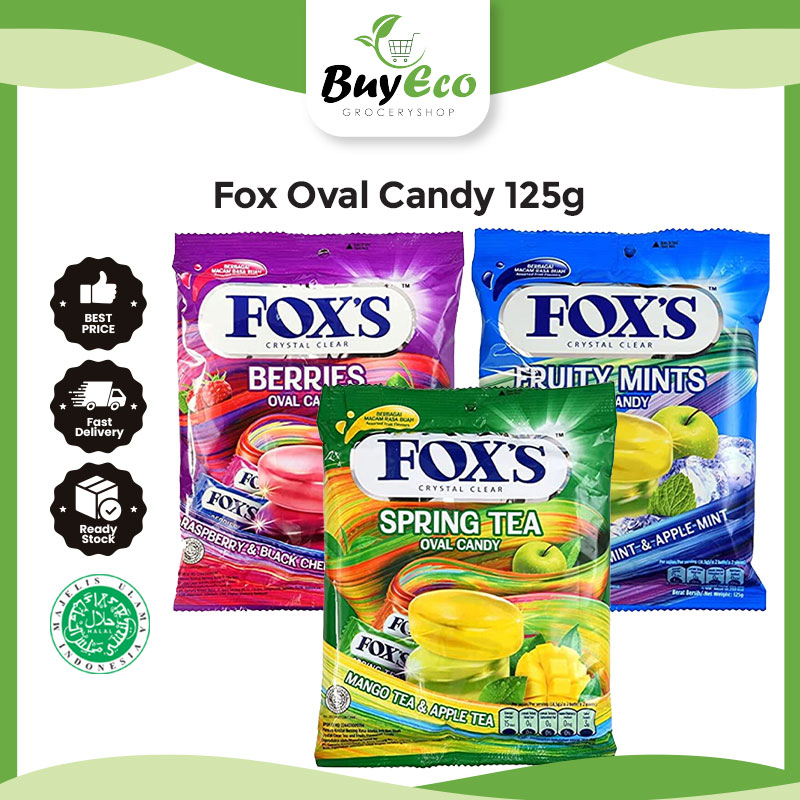 HALAL Fox Oval Candy 125g | 霍士橢圓形糖果糖果 125g | Shopee Malaysia
