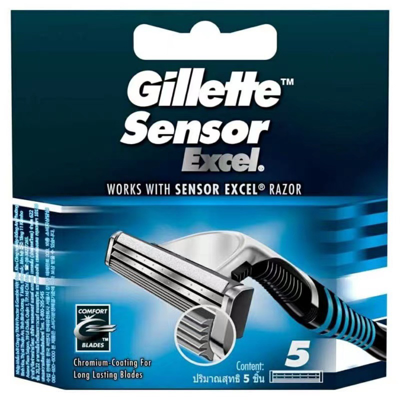 【100% Original】 Gillette Sensor Excel men’s safety Razor Blade | Shopee ...