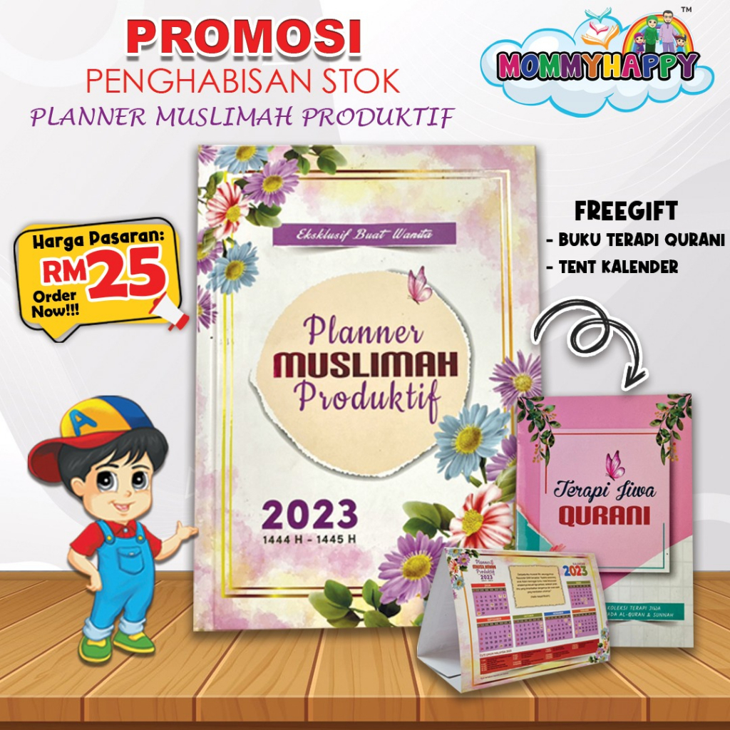 PLANNER MUSLIMAH PRODUKTIF 2023 CATATAN DIARI BUKU NOTA UNTUK WANITA ...