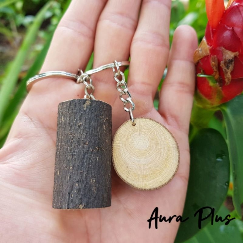 Keychain Kayu Tas Jantan & Betina / Kayu Limpanas / Kayu Hujan Panas ...
