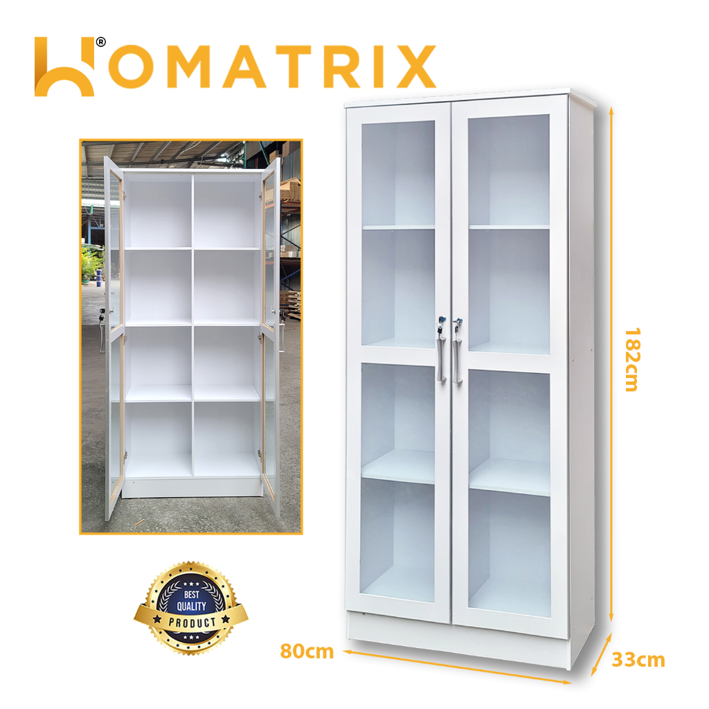 HOMATRIX Display Glass Cabinet Living Room Storage Almari Kaca Rak ...