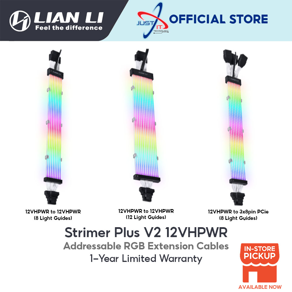 LIAN LI STRIMER PLUS V2 12VHPWR ADDRESSABLE RGB PCIE5.0 EXTENSION ...