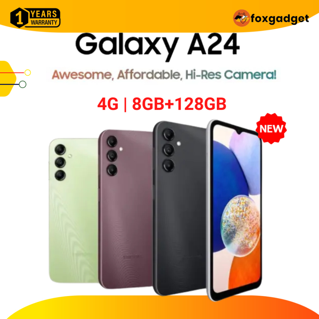 Samsung Galaxy A24 LTE | (8+8GB) + 128GB | 5,000 mAH Battery | MT6789 | 6.5” AMOLED 90Hz Refresh ...
