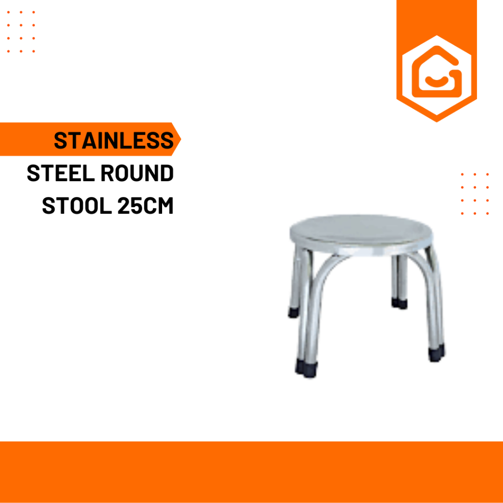 STAINLESS STEEL ROUND STOOL 25 CM | Shopee Malaysia