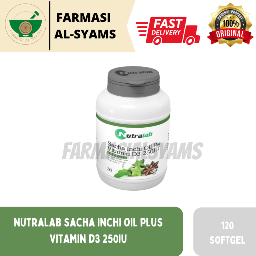 NUTRALAB SACHA INCHI OIL PLUS VITAMIN D3 250IU (120 SOFTGEL) | Shopee ...