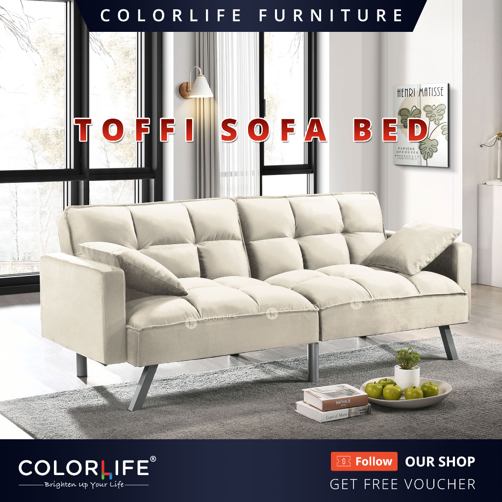 Colorlife 4 Seater Sofa Bed (Rainee/Comfi/Toffi) / Living Room Sofa ...