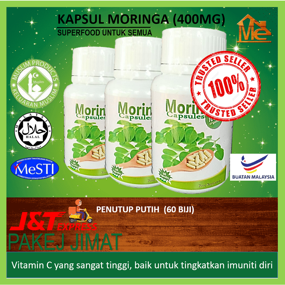 [READY STOCK] Kapsul Moringa | Moringa Oleifera | Kapsul Kelor 60 ...