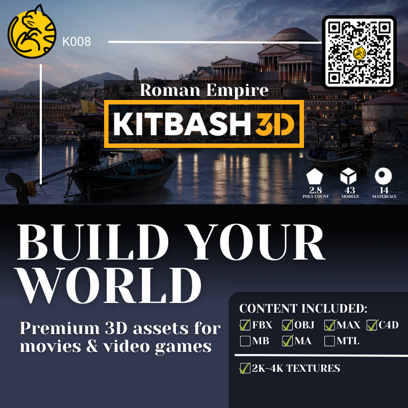 K008-🔥Kitbash3D | Full set【Roman Empire - 381mb】 Kitbash 3d - Detail 3D models 3ds Max | Maya ...