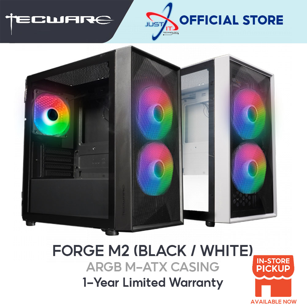 TECWARE NEO M2 TG / TECWARE FORGE M2 ARGB MATX GAMING CASING ( BLACK ...