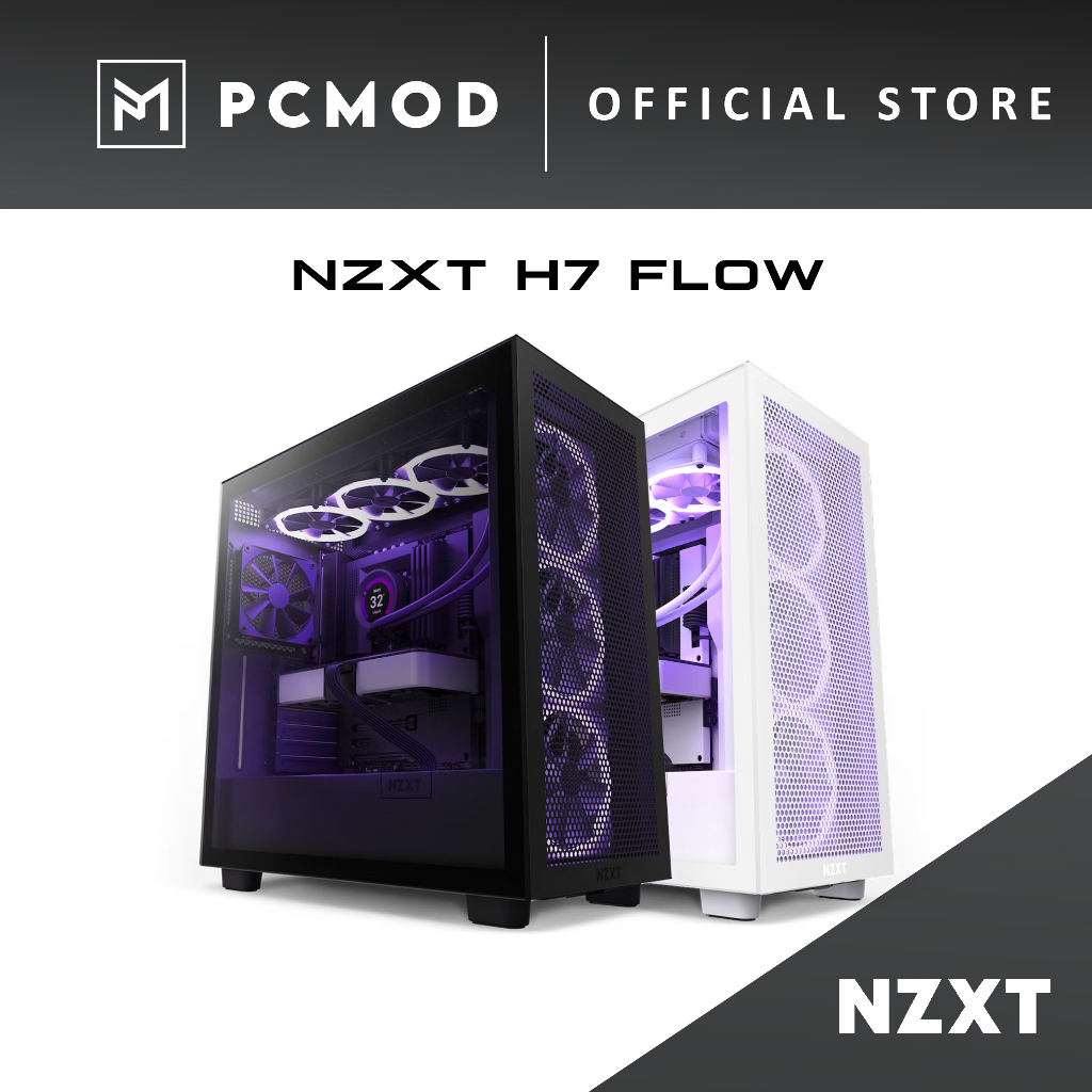 NZXT H7 Flow Mid Tower ATX Casing | Non-RGB / RGB Versions | PCMOD ...