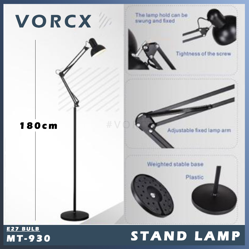 EB MT-930 180cm Adjustable Stand Floor Lamp E27 Holder | Shopee Malaysia