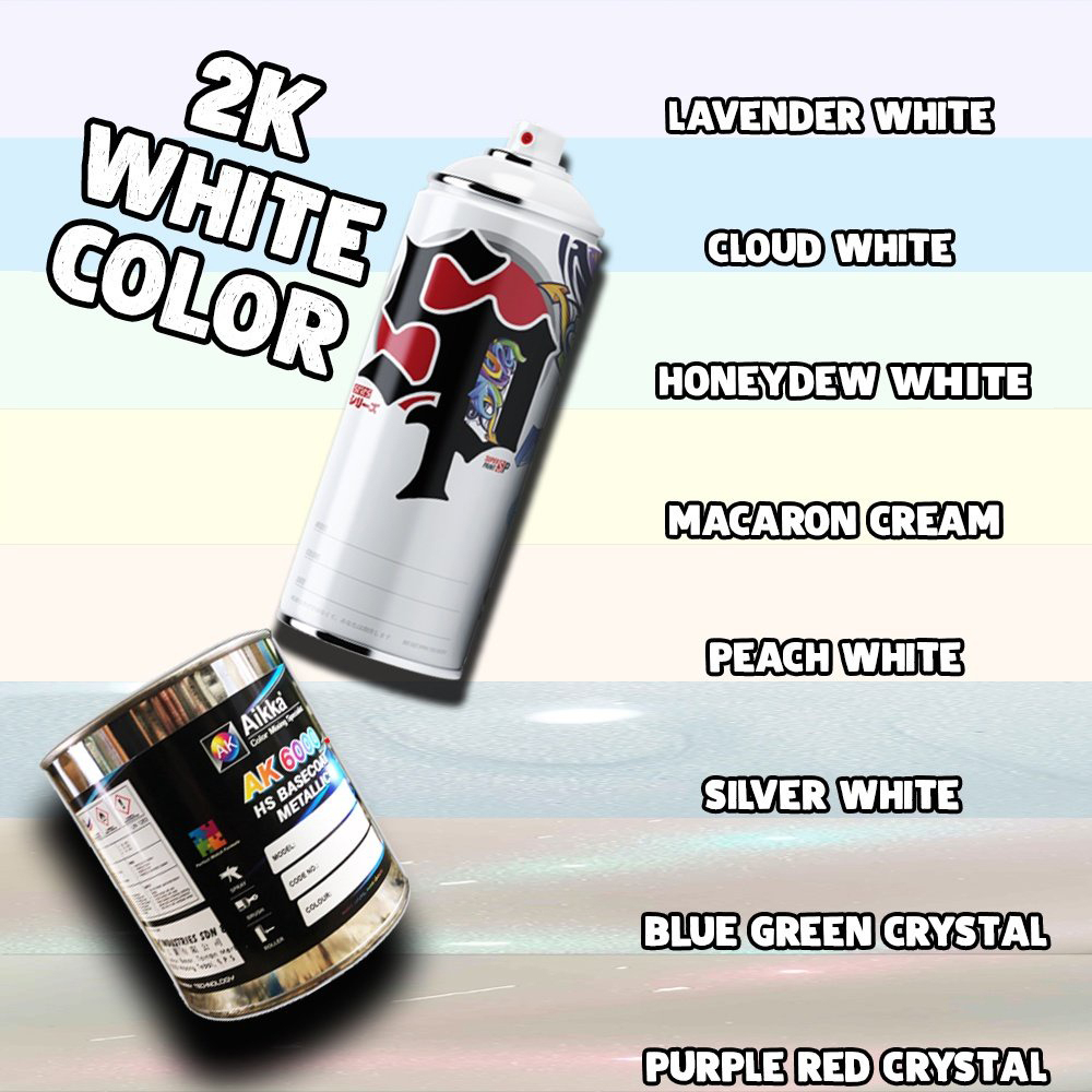 White Colour 】 Color Putih 2K Paint Bancuh Quality - Crystal White ...
