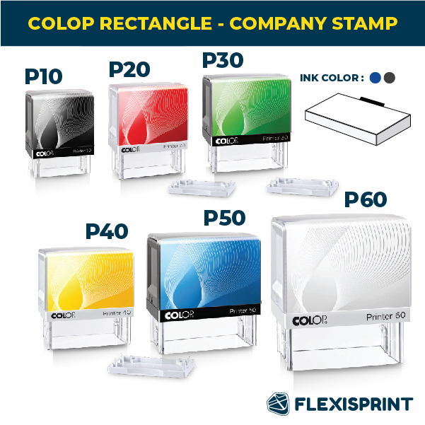 RUBBERSTAMP | COLOP | SELF INK | COMPANY STAMP | RECTANGLE | Shopee ...