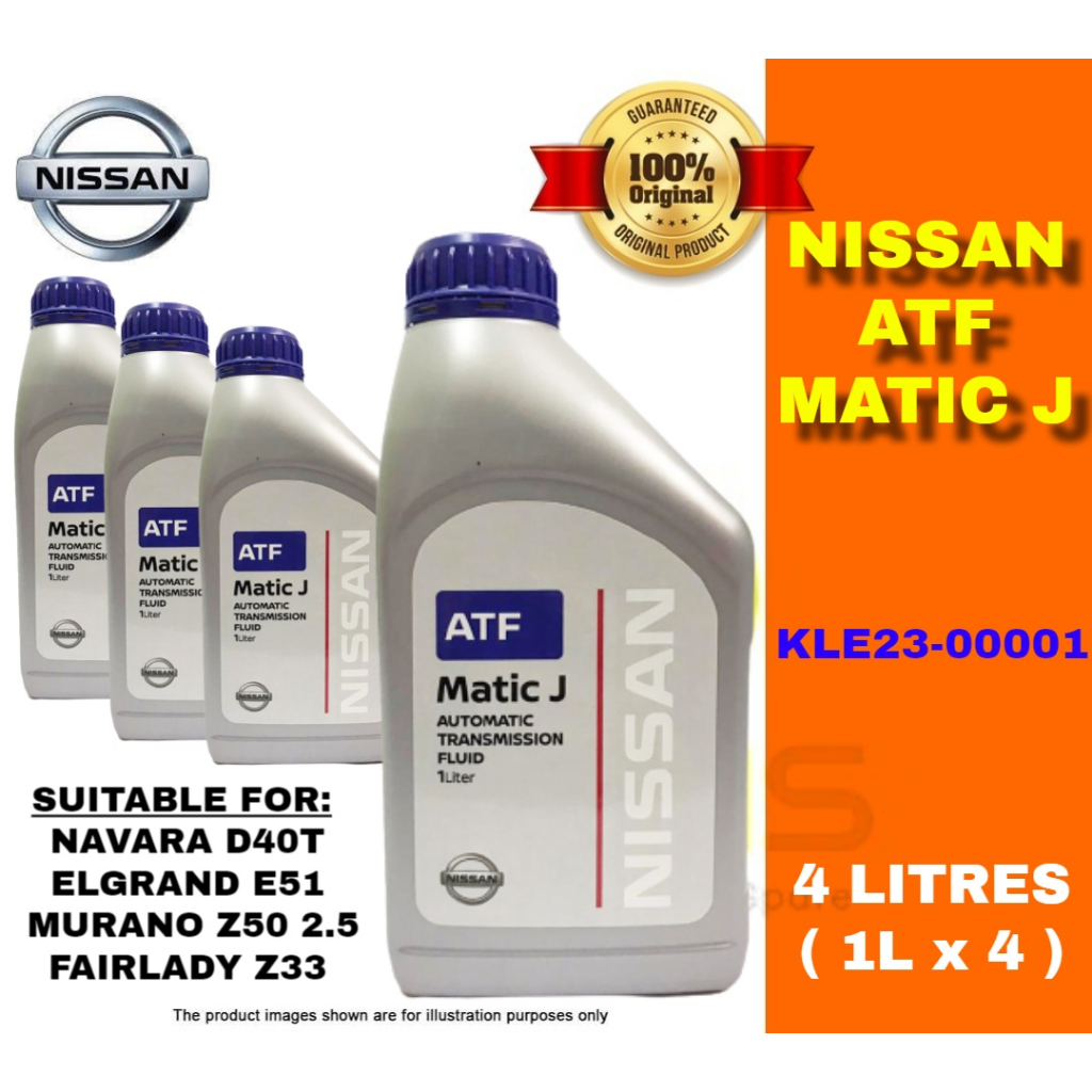 100% ORIGINAL Nissan ATF Matic J (1L x4BOTTLES) Navara Elgrand Murano ...