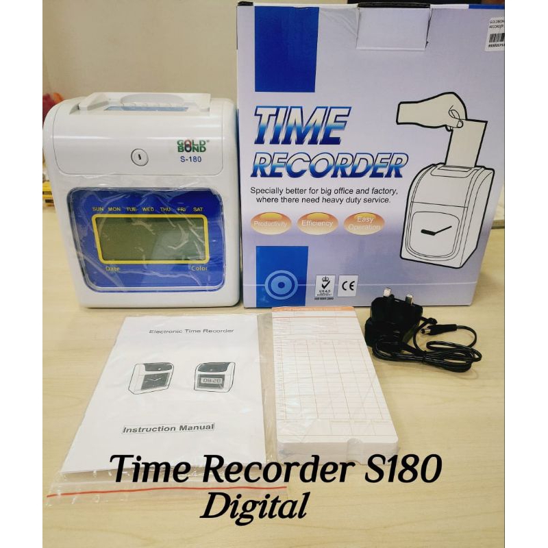 GoldBond Time Recorder S180 Digital /Anolog Office Penjabat School ...