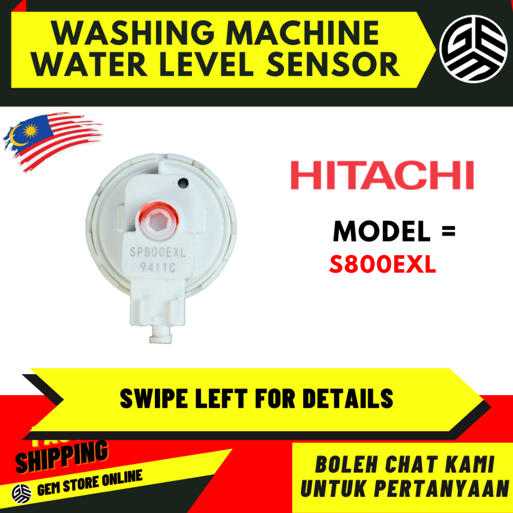 HITACHI Washing Machine Water Level Sensor / Sensor Mesin Basuh SF110LJ ...