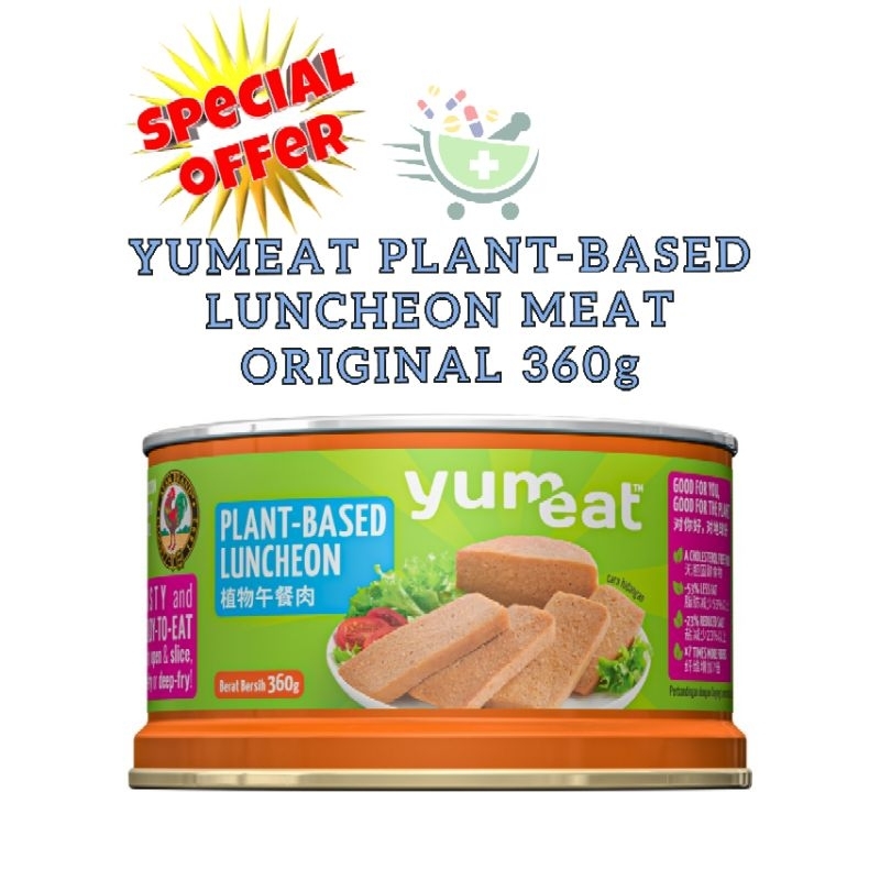 [HALAL] 360g YUMEAT PLANT-BASED LUNCHEON MEAT-Original Flavour | Shopee ...