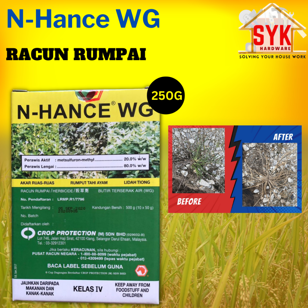 SYK N-Hance WG Metsulfuron-Methyl Herbicide Mixture Outdoor Campuran ...