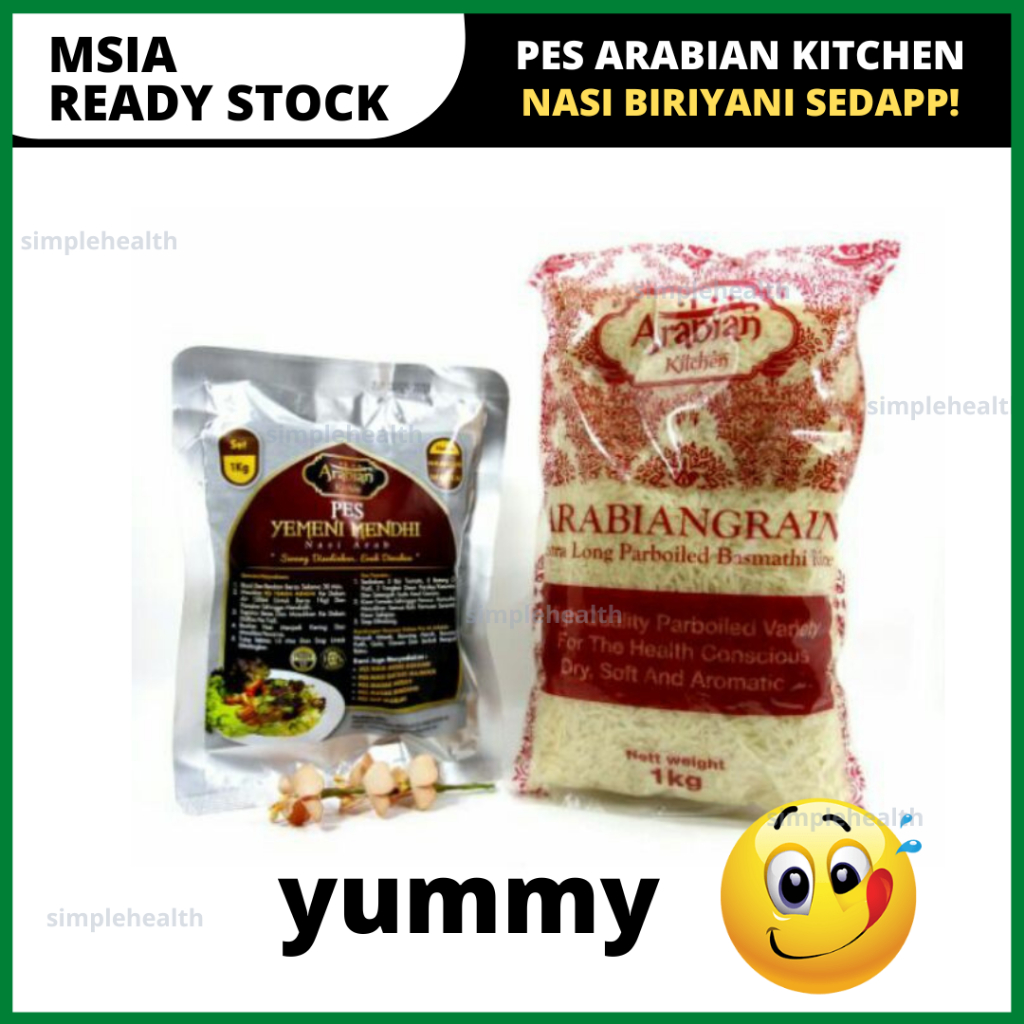 Pes Nasi Arab Yemeni Mendhi 1KG l Pes Arabian Kitchen I Basmathi Rice l ...
