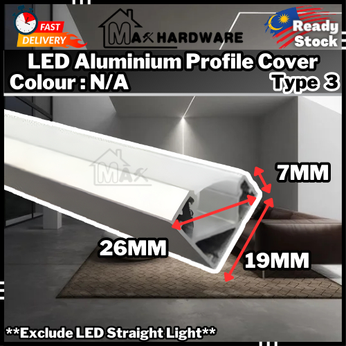 (1M/1.5M) LED Channel Strip Light Aluminium Casing Profile Track ...
