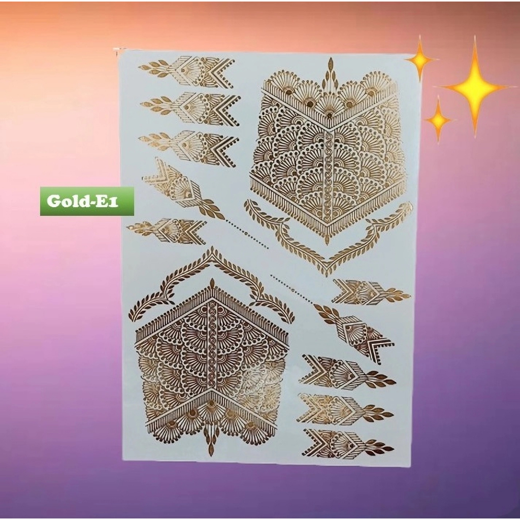 INAI 3D Pelekat HENNA Sticker inai viral Segera Pelekat Pengantin Inai ...