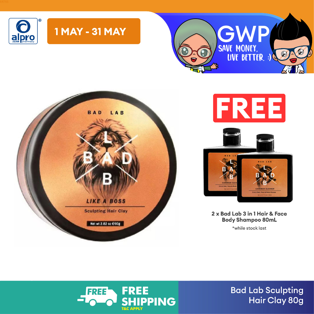 Bad Lab Sculpting Hair Clay - Strong Holding Power (80g) | Shopee Malaysia