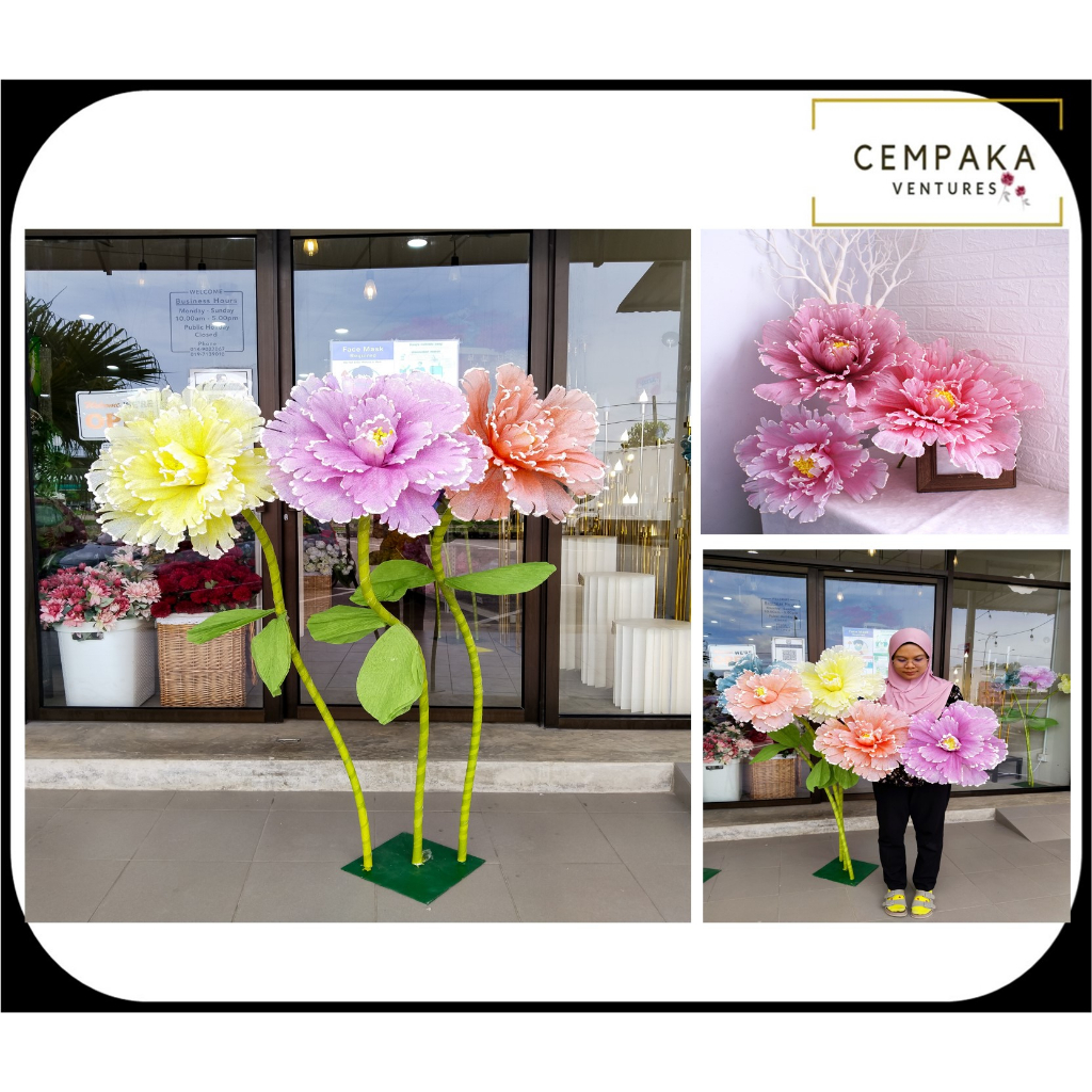 3d Large Giant Big Flower Flower Wedding Decor Bunga Pelamin Murah