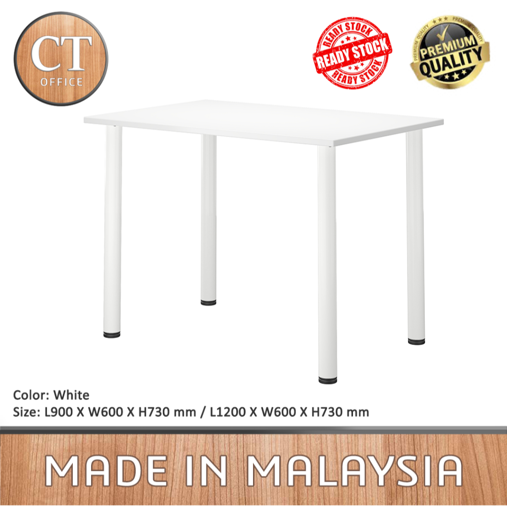 IKEA Like Adjustable Height Study Table, Round Tube Table, Small Desk ...