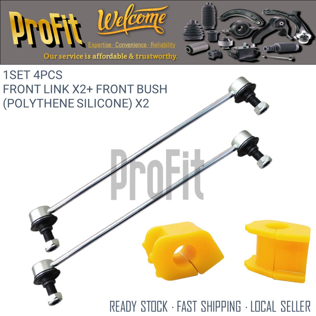 TOYOTA VIOS NCP93 FRONT STABILIZER LINK & FRONT STABILIZER BUSH(POLYTHENE SILICONE) 1SET 4PCS ...