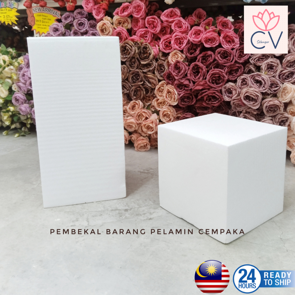 Span Gabus Styrofoam (lbs) & Salver Cylinder Bunga Span Petak Putih ...
