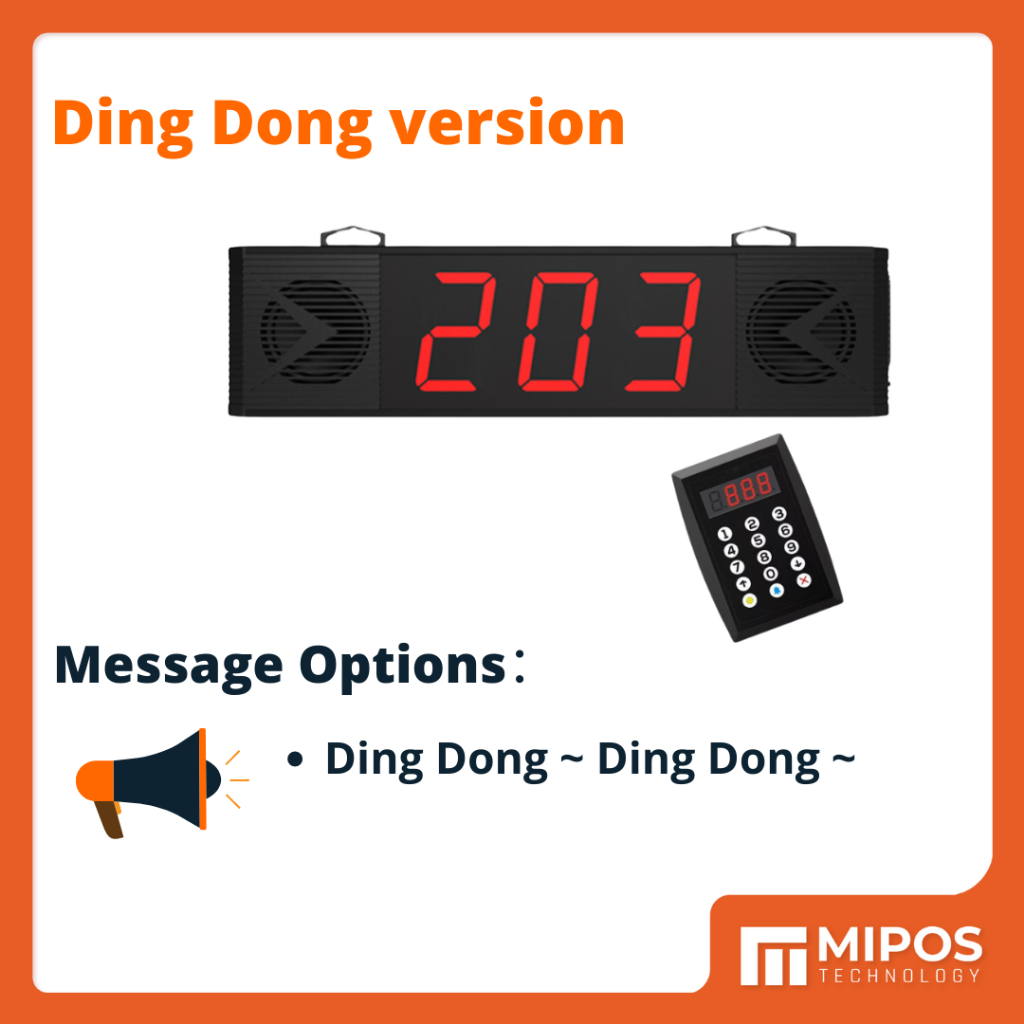 Wireless Queue Number System EXTRA LOUD Calling System/3-Digit Calling Management/QMS Queue ...