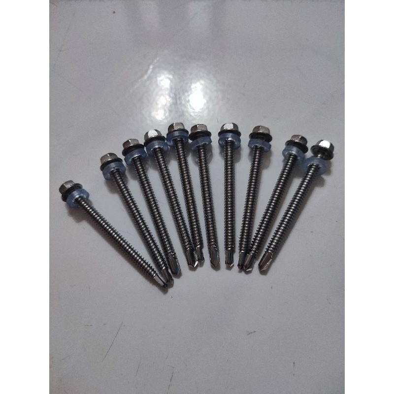 Self Drilling Screw 5.5 12# skru besi Hexagon Head with Bonded Washer ...