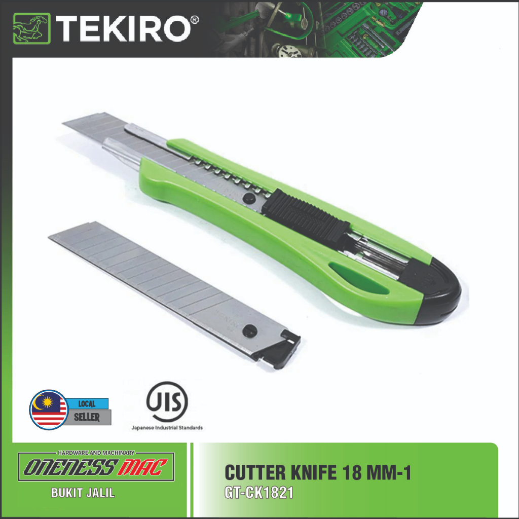 "TEKIRO" CUTTER KNIFE 18 MM-1 (GT-CK1821) | Shopee Malaysia