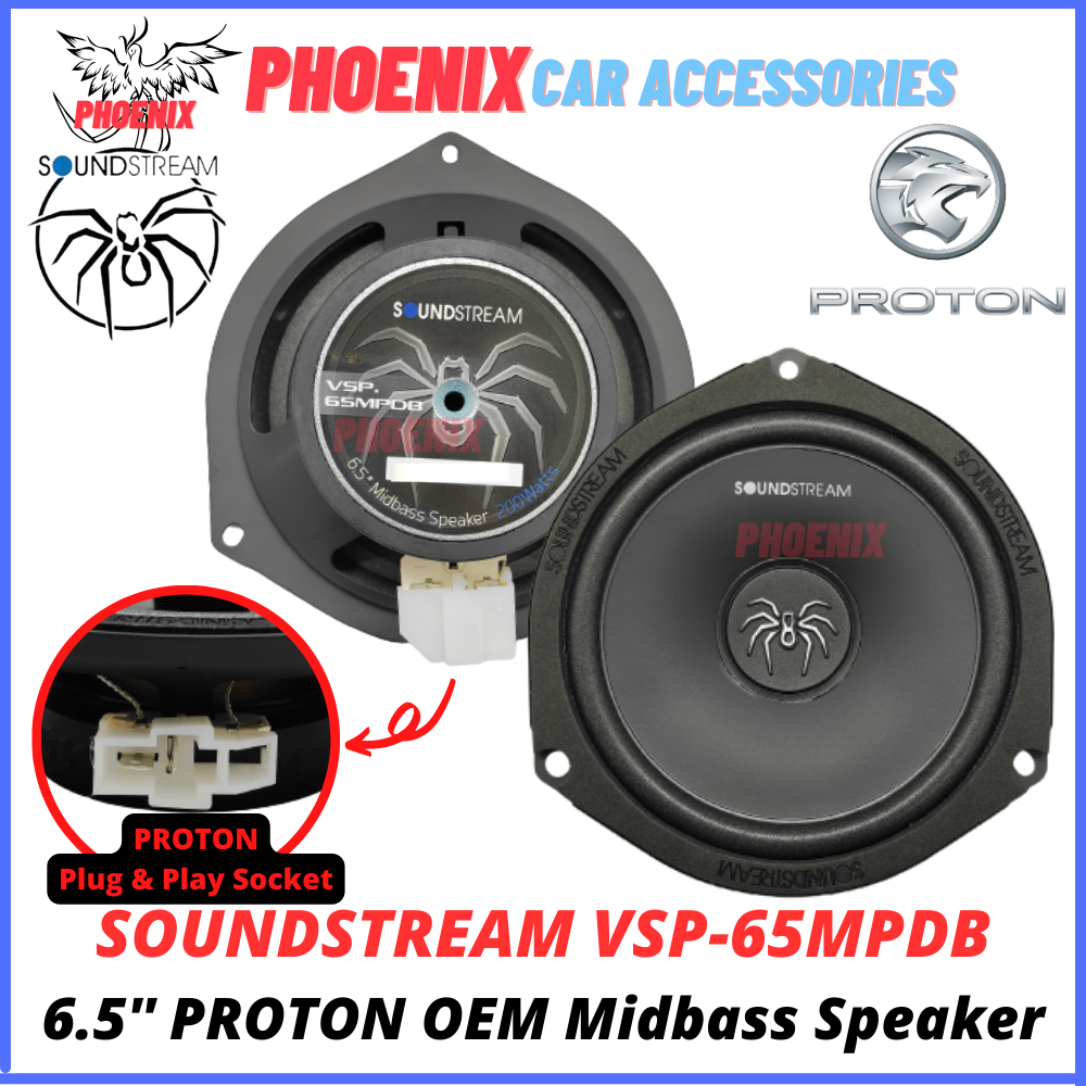 6.5'' 📢 SOUNDSTREAM PROTON OEM Plug & Play VSP Black Series Mid Bass ...
