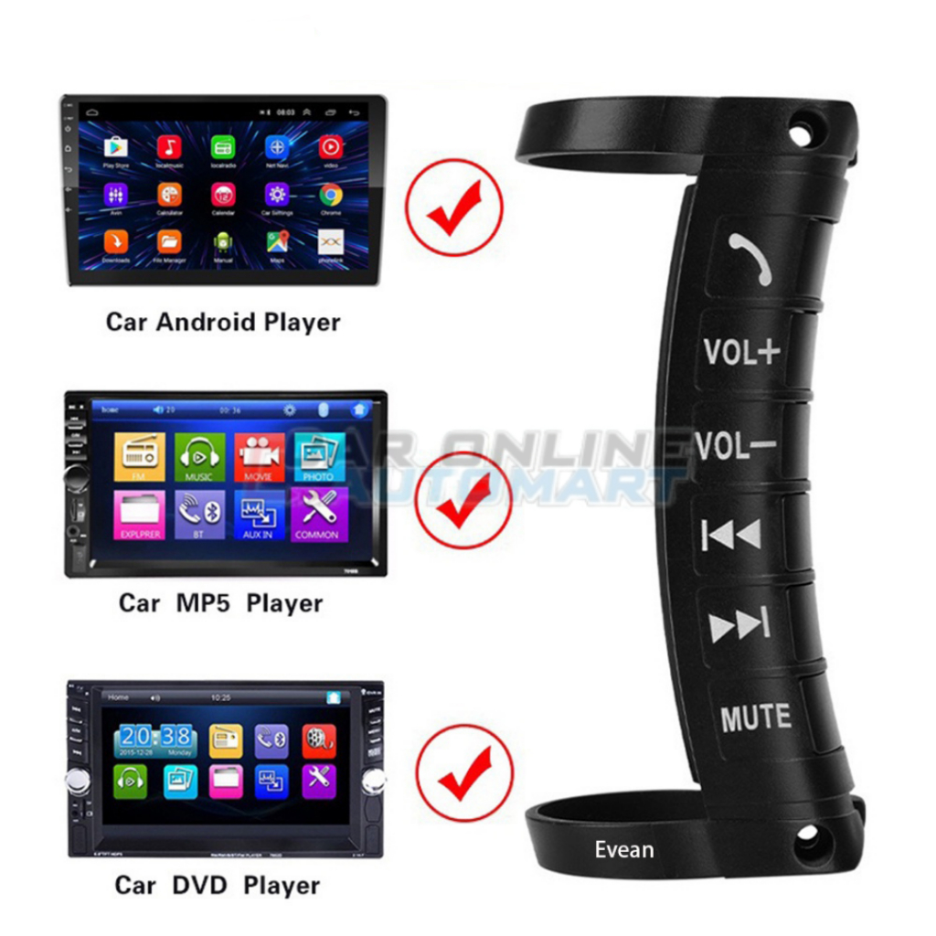 Car Steering Wheel Remote Controls 2 DIN Car Android MP5 DVD Player ...