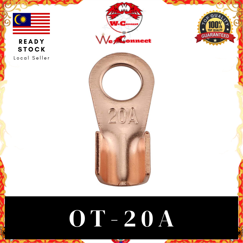 WeConnect Copper OT Cable Lug Wire Connector 20A 40A 60A 80A 100A 150A ...