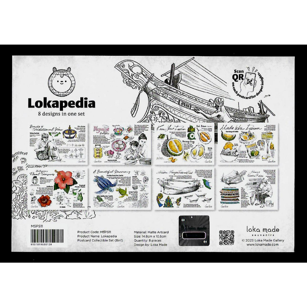 Malaysia Postcard - Loka Made Lokapedia Set A (8 designs in 1set ...