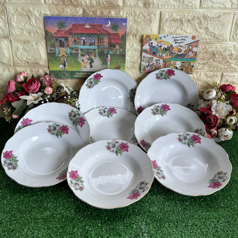 💃 Sale Sale 💃Bunga Kangkung Pinggan Lauk 7” Rare Bunga Lukis | Shopee ...