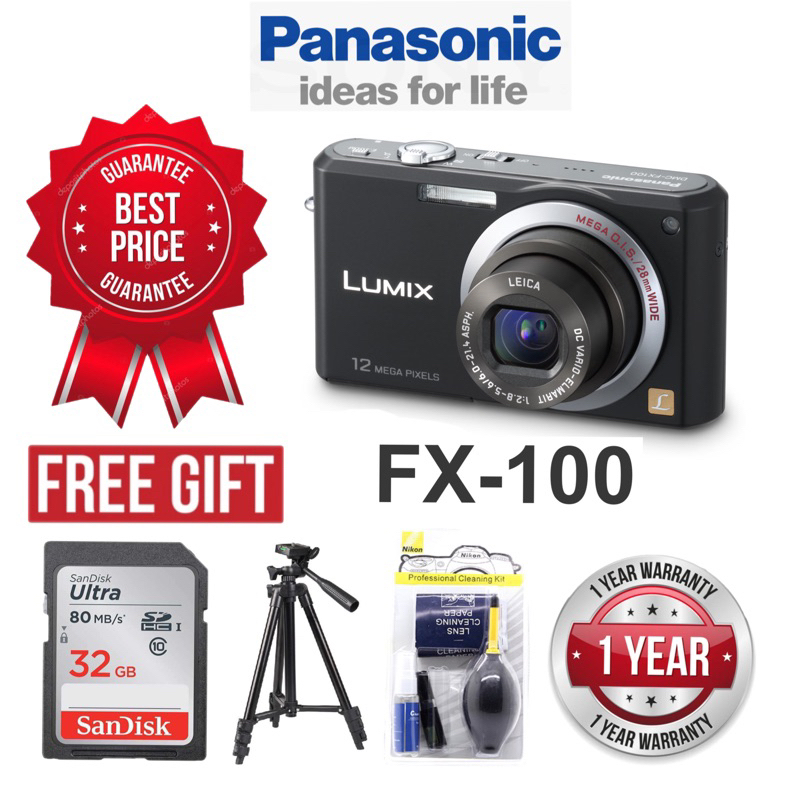 Panasonic Lumix DMC-FX100 Leica Lens Wide angle Zoom Original camera (1 ...