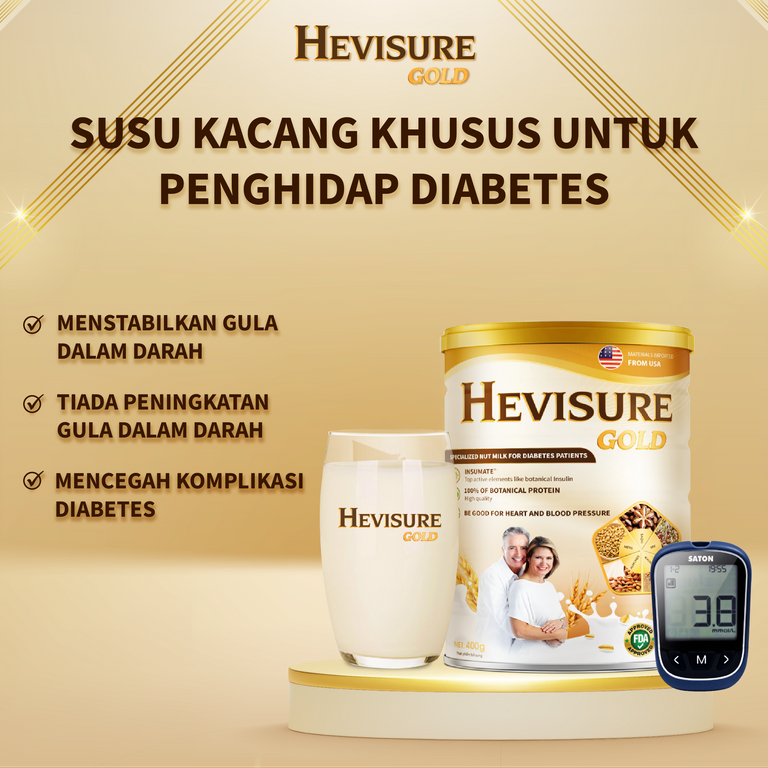Hevisure Gold Diabetic Milk stabilized blood sugar - 400g | Shopee Malaysia