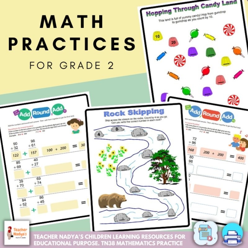 [ Printable / PDF ] Math Practices For Grade 2 | TN39 Math Worksheet ...