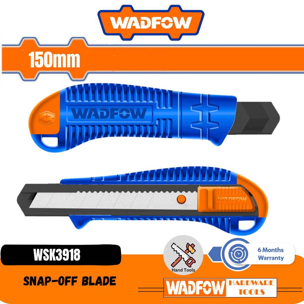 WADFOW Snap-off Blade with Flat Push Lock Button, Blade Size: 18mm ...