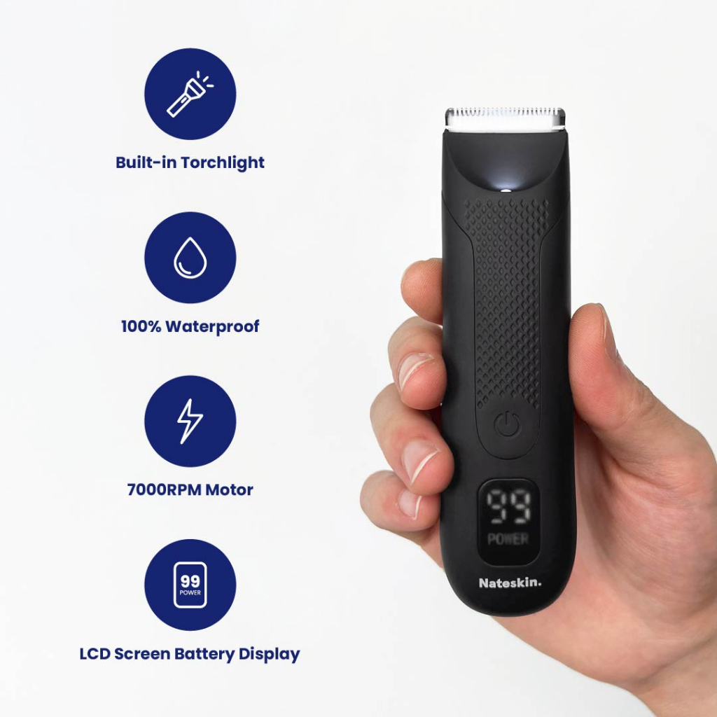 Nateskin Bush Trimmer 2.0: Upgraded Electric Body Groin Shaver for Men ...
