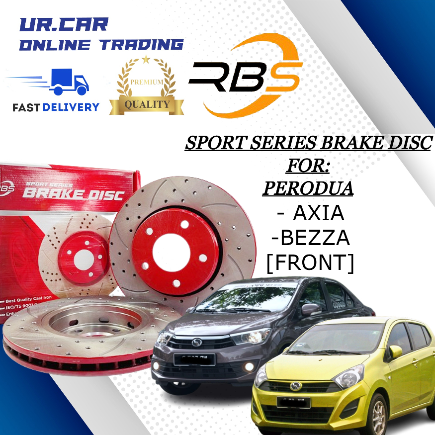 RBS PERODUA AXIA / BEZZA SPORT SERIES BRAKE DISC ROTOR FRONT (DEPAN ...