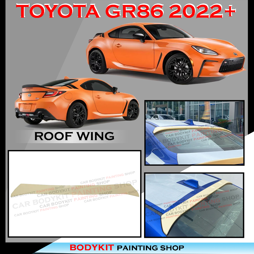 TOYOTA GR86 2022+ ROOF WING REAR ROOF SPOILER -MATERIAL ABS BODYKIT ...