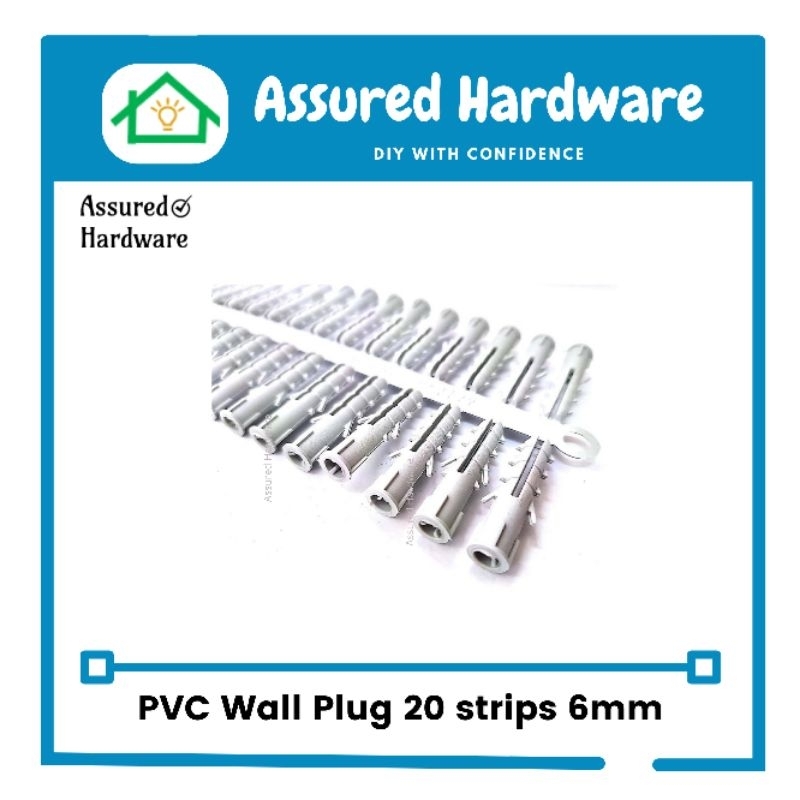 PVC Wall Plug 20 Strips 6mm | Shopee Malaysia